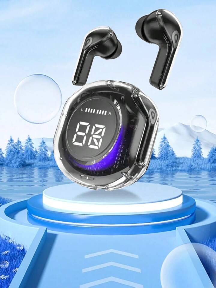 UltraPods Pro Kablosuz TWS Kulaklık Şeffaf Tasarım (SİYAH) - Uydu Alıcı ...